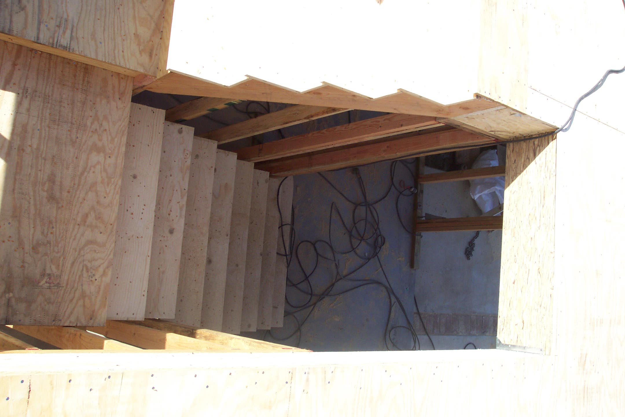Top View of Lower Finished Stair Framing